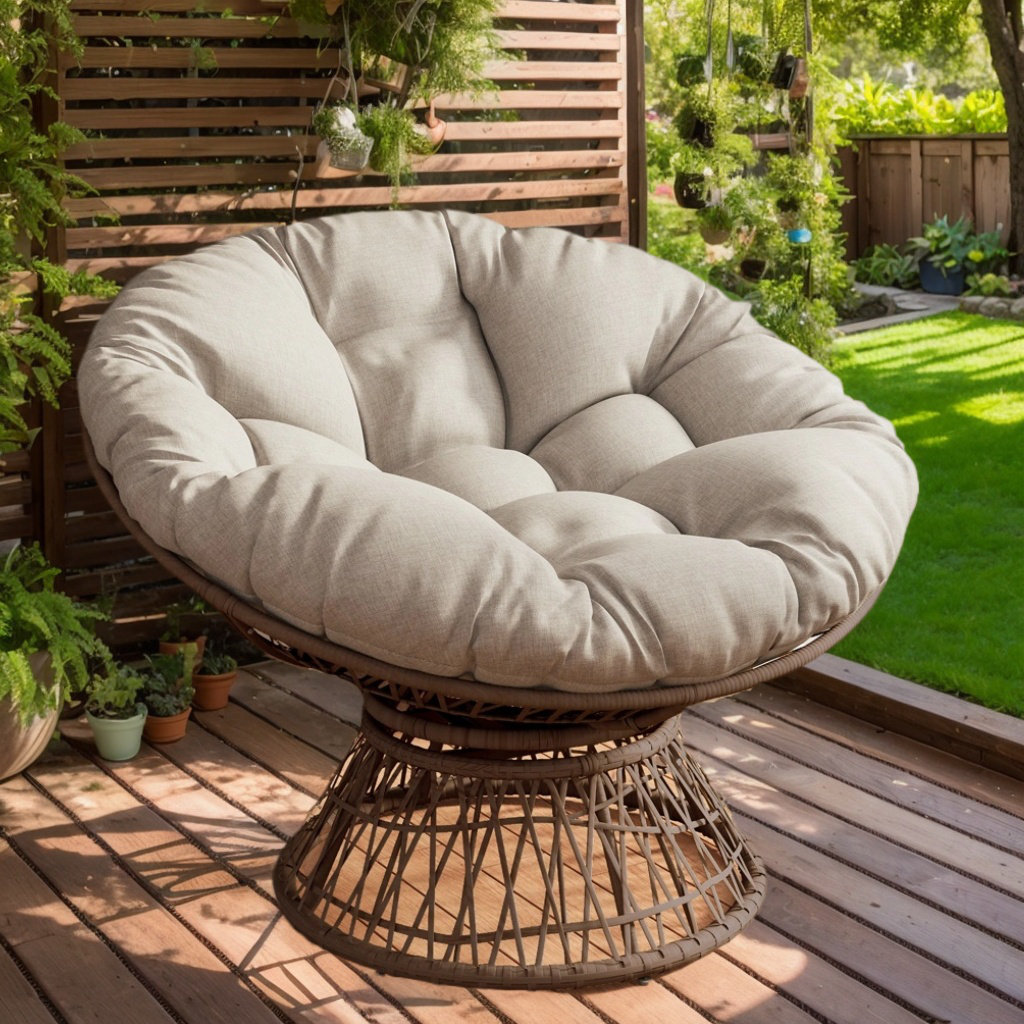 Bay Isle Home™ Patio Lounge Chairs Papasan Chair Egg Chair 360-Degree ...