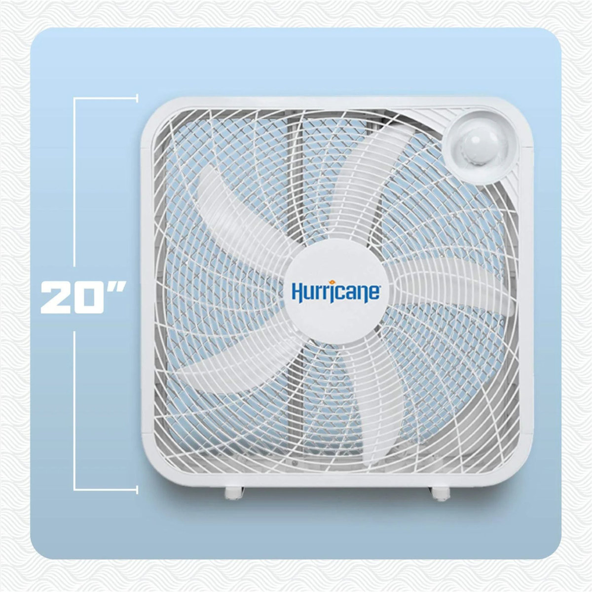 Hurricane 20 Inch Classic Series Floor Box Fan with 3 Speed Settings ...