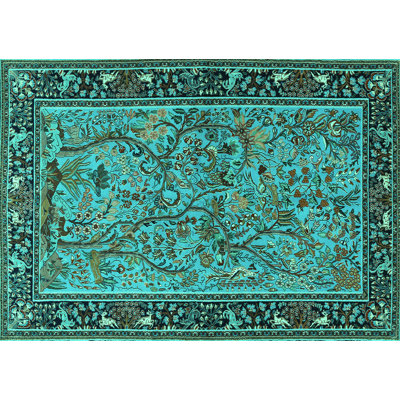 Bungalow Rose Lutvo Floral Machine Woven Polyester/Chenille Area Rug in ...