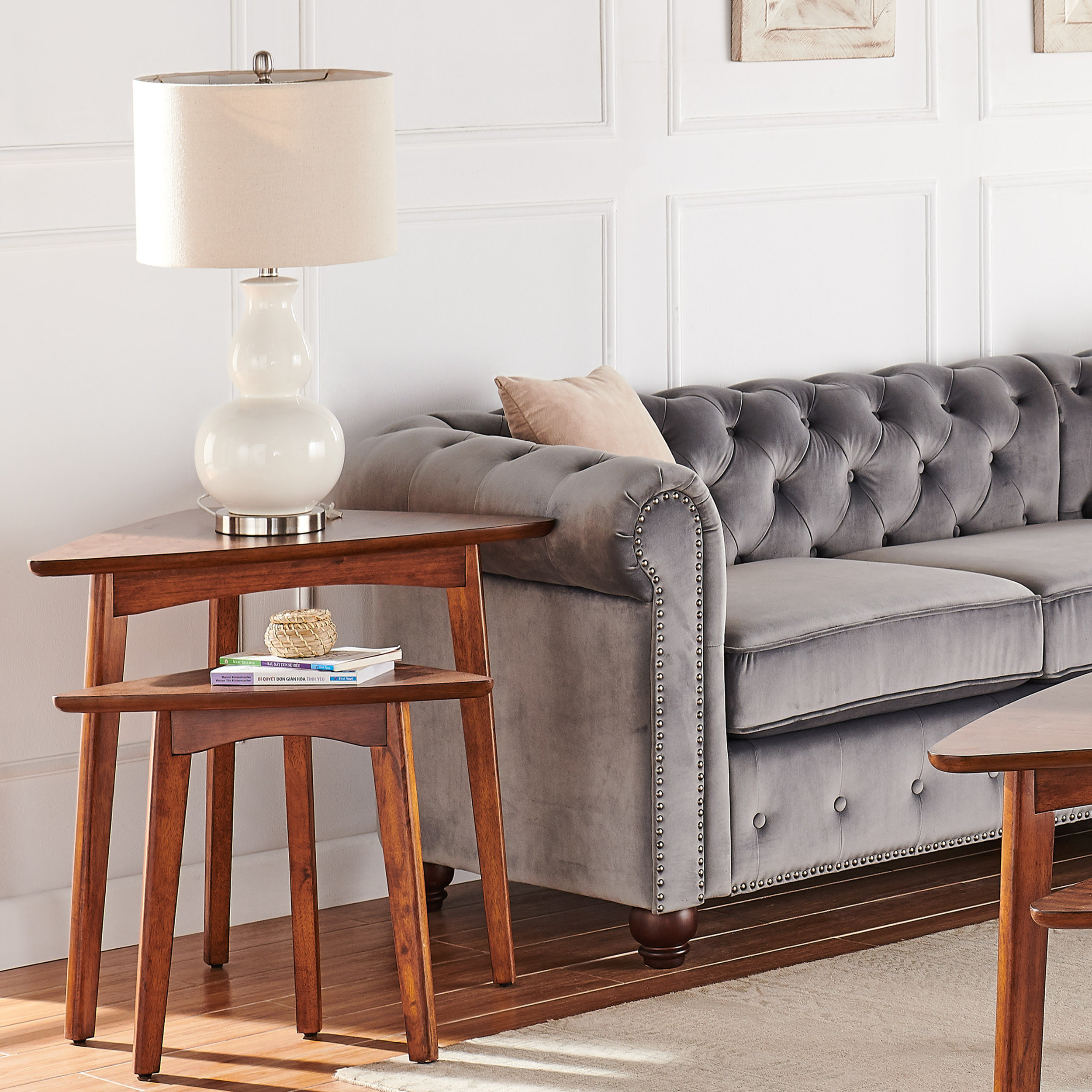 Wade Logan® Amarius Nesting End Tables, Set of 2, Mid-Century Modern ...