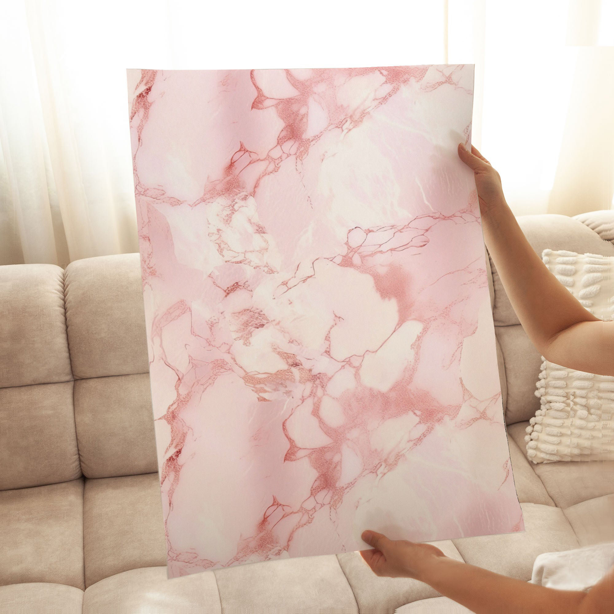 Winston Porter Abstract Pink Marble Geode II Modern Unframed Art Print ...