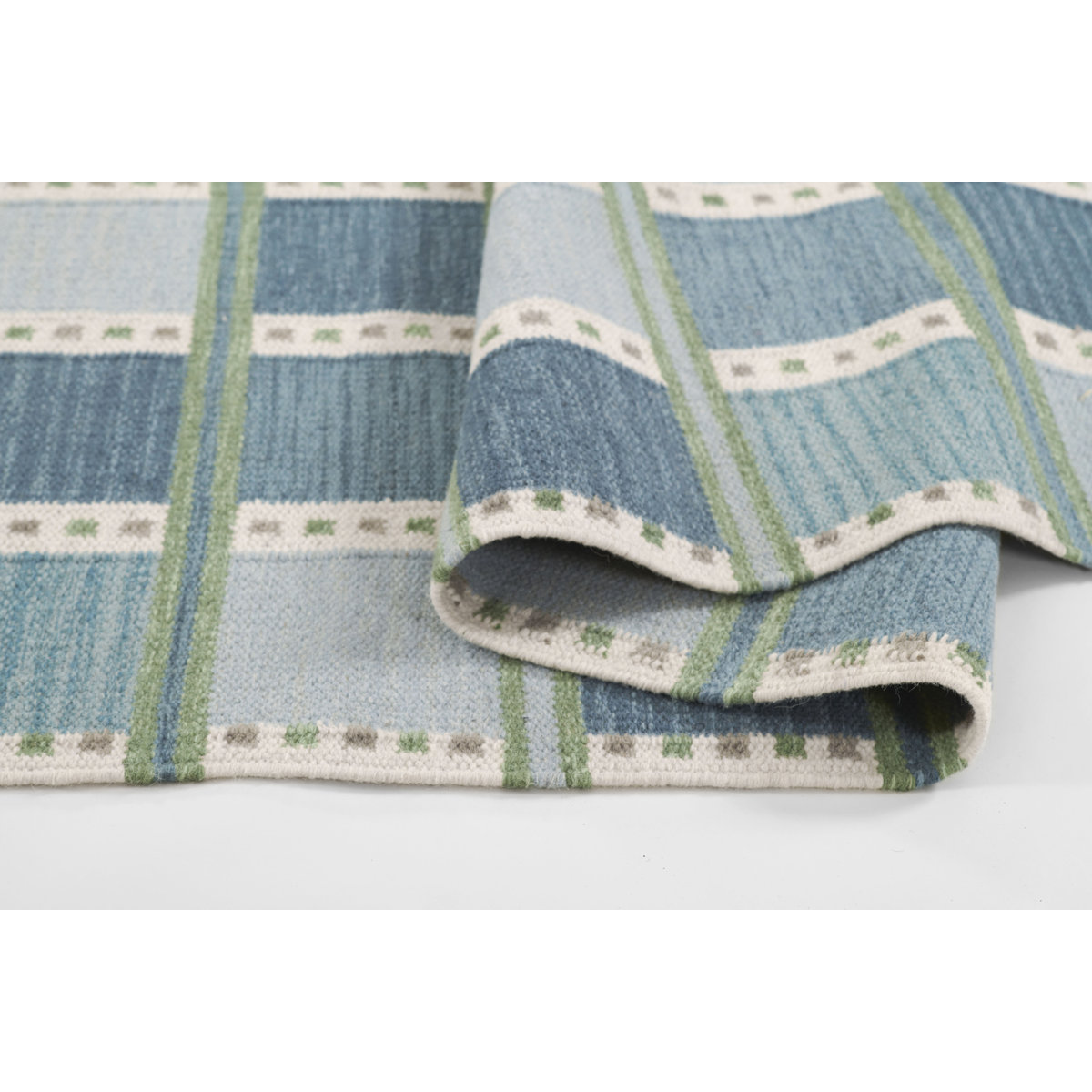 Joss & Main Freya Scandi Hand Woven Wool Blend Blue Area Rug & Reviews ...