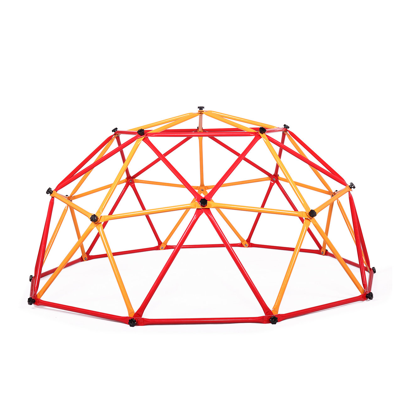 godohome Kids Climbing Dome Outdoor Playset - Red Metal Monkey Bars ...