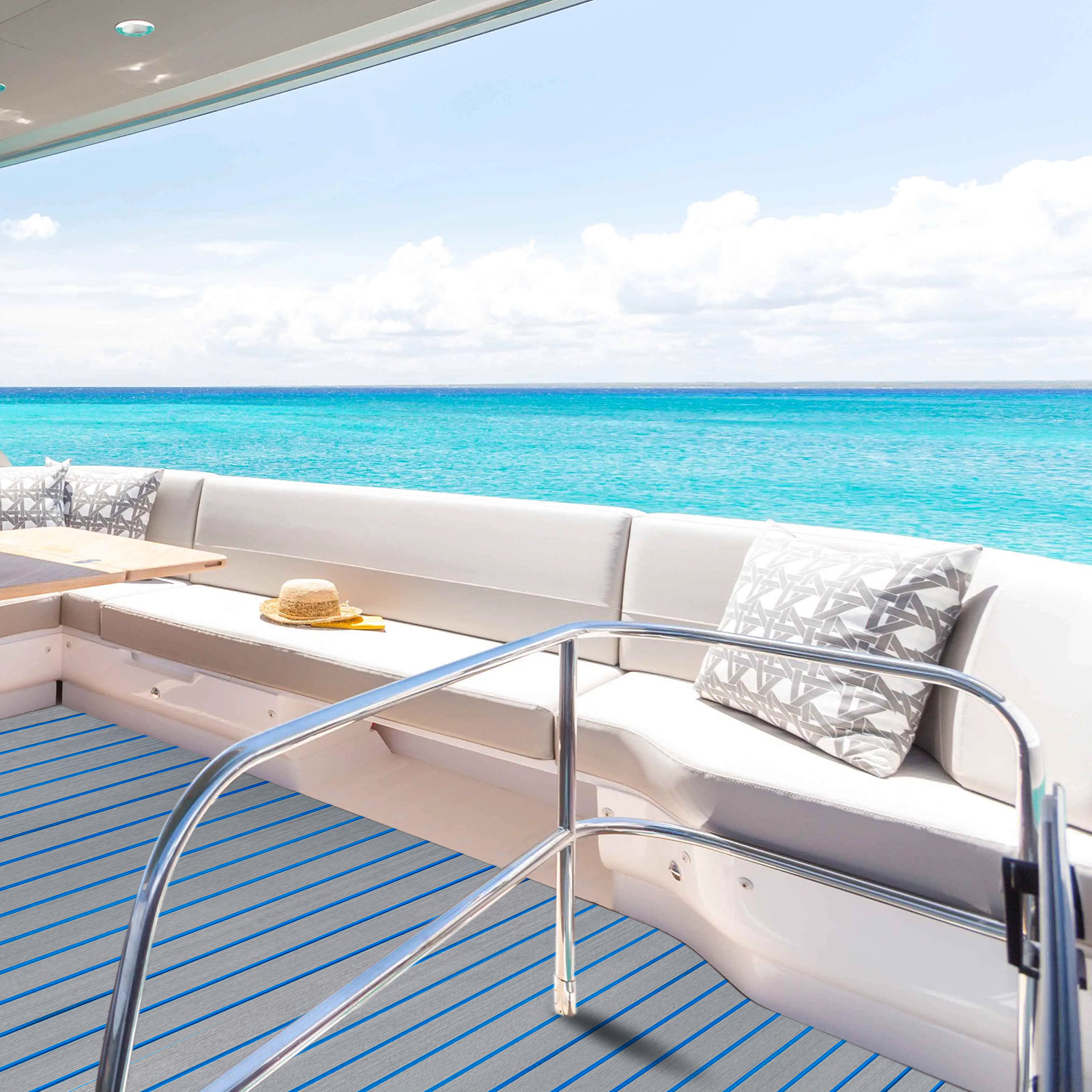 Arlmont & Co. 6mm EVA Foam Boat Decking Sheet Mat Faux Teak Deluxe ...