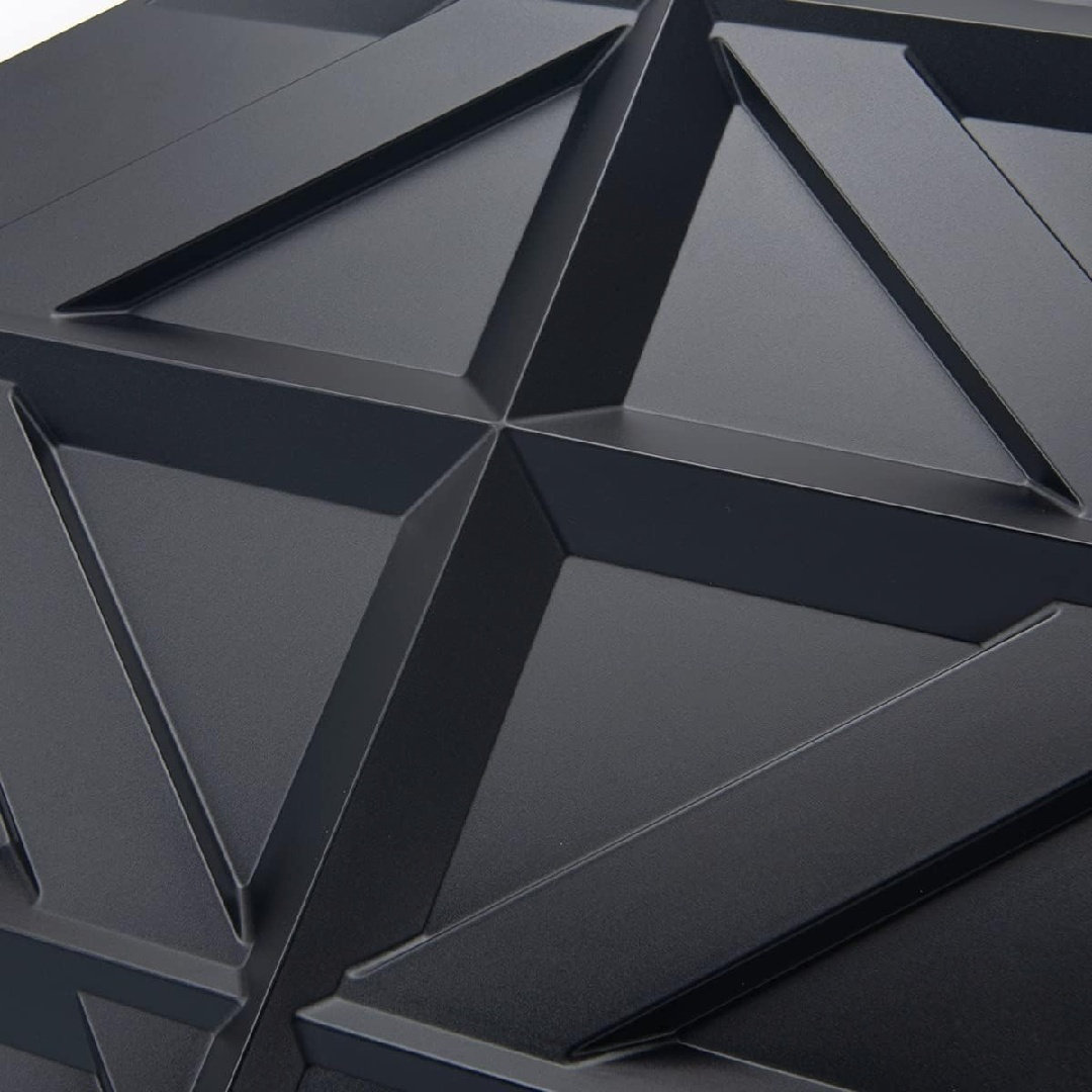 BAKERQUANTUM 12-Pack 3D Wall Panel, 20 X 20, Black | Wayfair