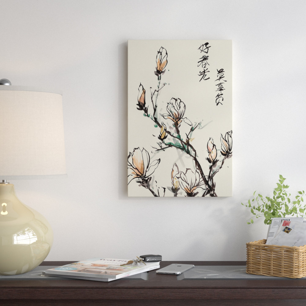 East Urban Home 'Mandarin Magnolia I' Painting Print on Canvas ...