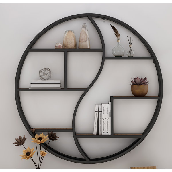 17 Stories Aitkin Industrial Hanging Circular Wall Shelf & Reviews ...