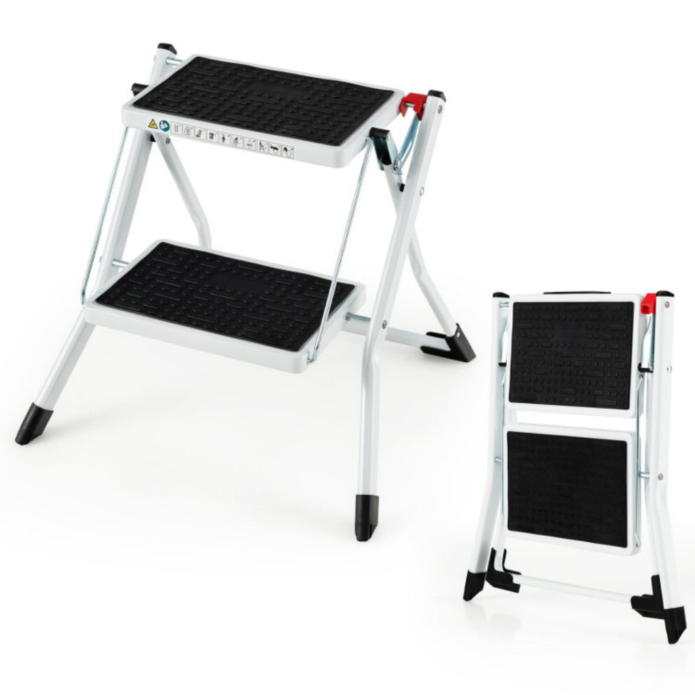 WFX Utility™ Southmont 2 - Step Metal And PP Folding Step Ladder | Wayfair