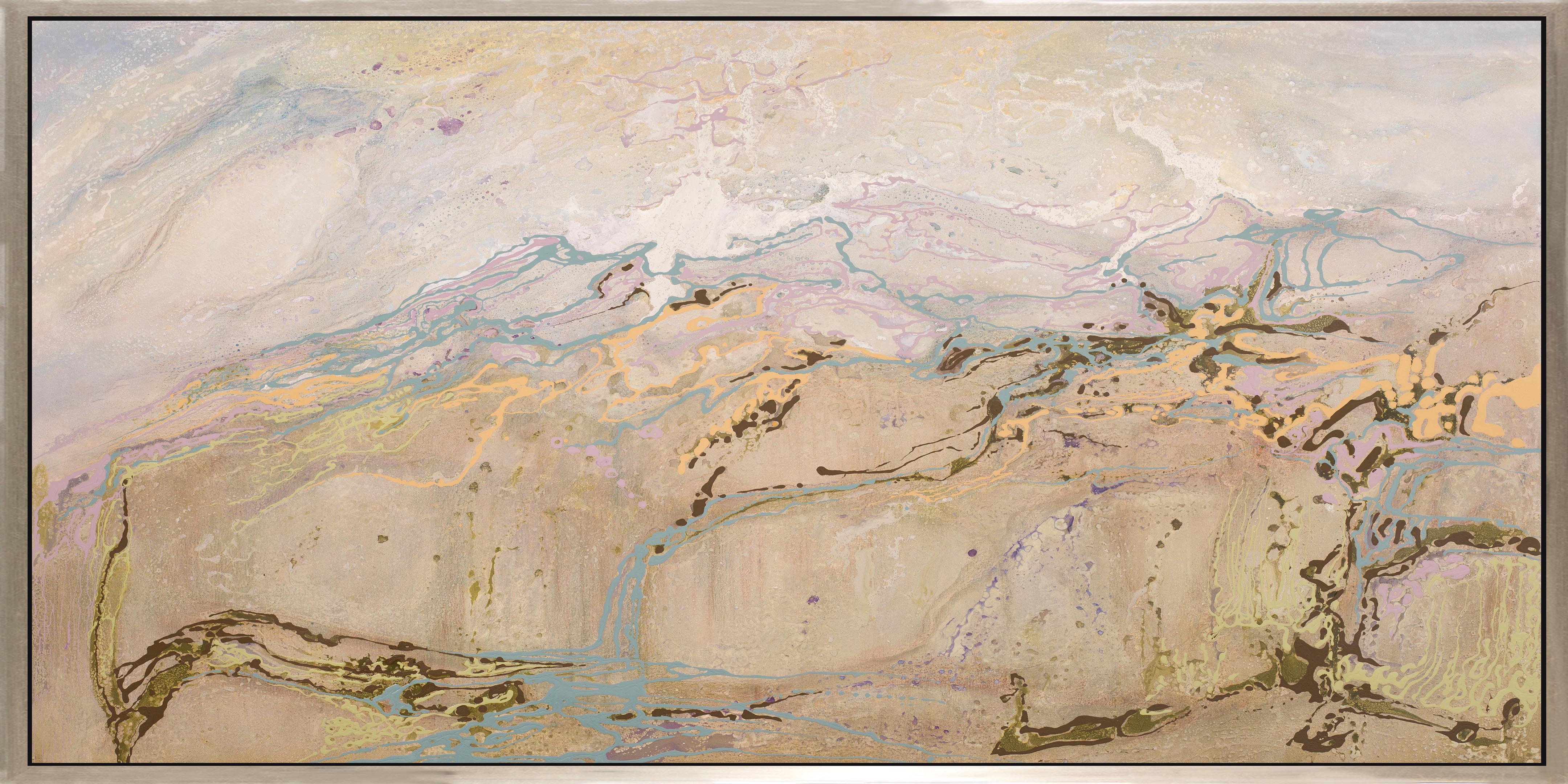 CHC Art, Inc. Sediment Framed - Floater Frame Painting on Canvas ...