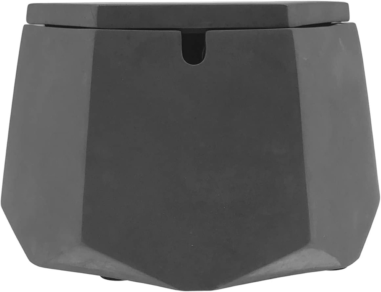 GLOBAL GIRLS LLC Geometry Concrete Ashtray With Lid & Stainless Steel ...