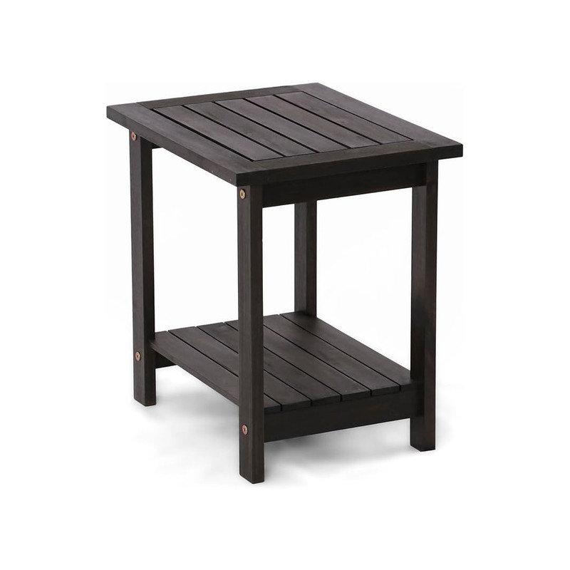 August Grove® Double Layer Side Table, Weather-Resistant Rectangular ...