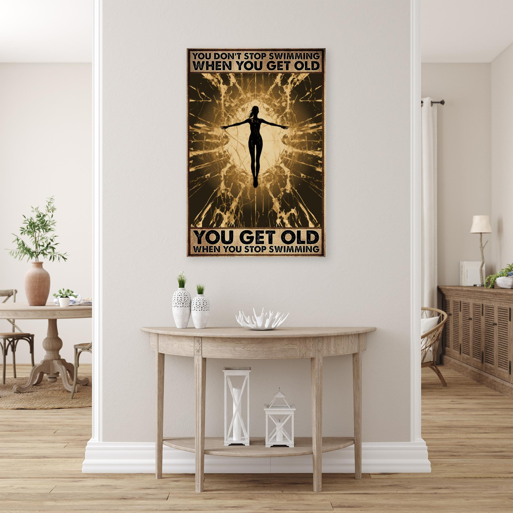 Trinx Markolf When You Stop Swimming On Canvas Print | Wayfair