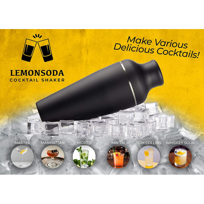 Lemonsoda 8-Piece Cocktail Shaker Set with Stand & Reviews | Wayfair