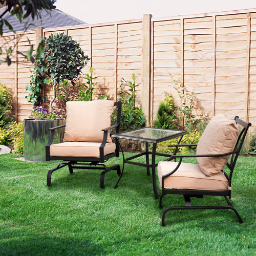 Red Barrel Studio® 2 - Person Outdoor Seating Group with Cushions ...