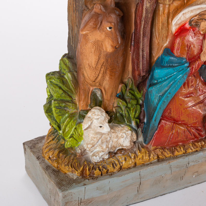 The Holiday Aisle® 17.7 Illuminated Resin Nativity Stable Scene With ...