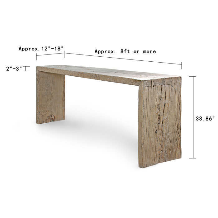 Lily's Living Waterfall 96" Solid Wood Console Table | Wayfair
