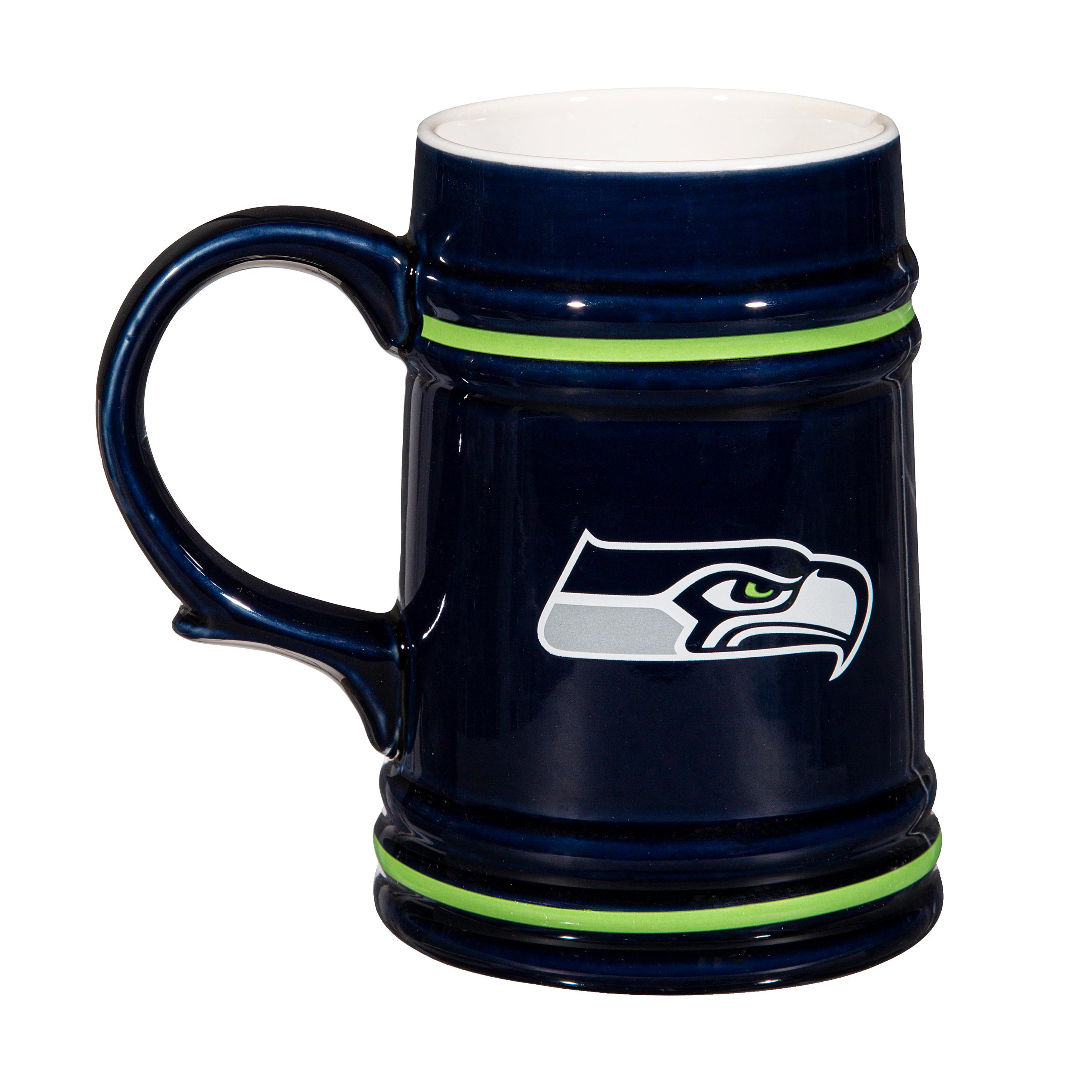 Charlton Home® Seattle Seahawks Ceramic Stein Cup, 24oz | Wayfair
