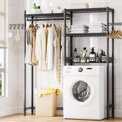 Homhougo Metal Free-Standing Laundry Room Organizer | Wayfair