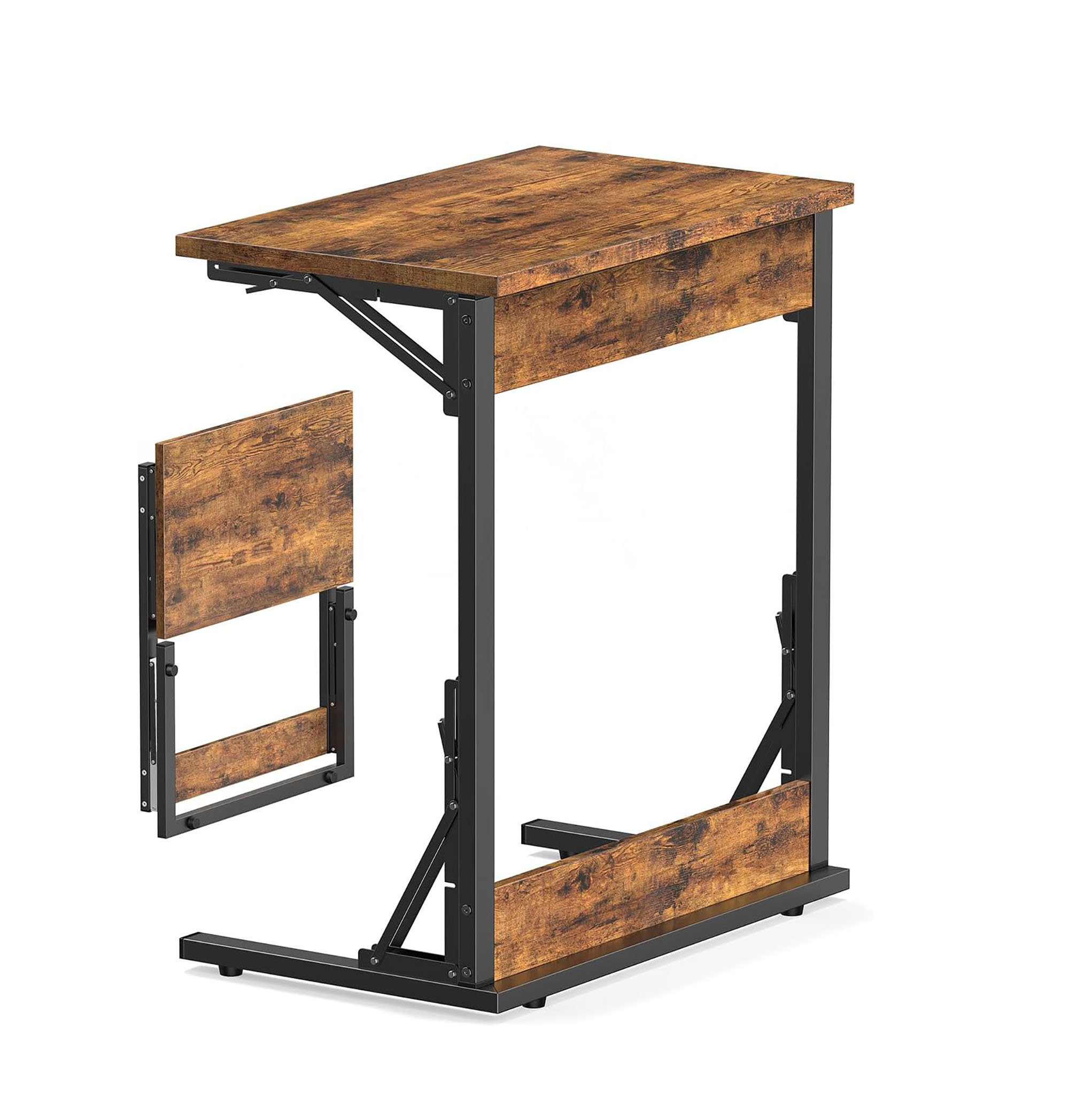 Corrigan Studio® Folding TV Tray Table, Small Sofa-Side Laptop Desk ...