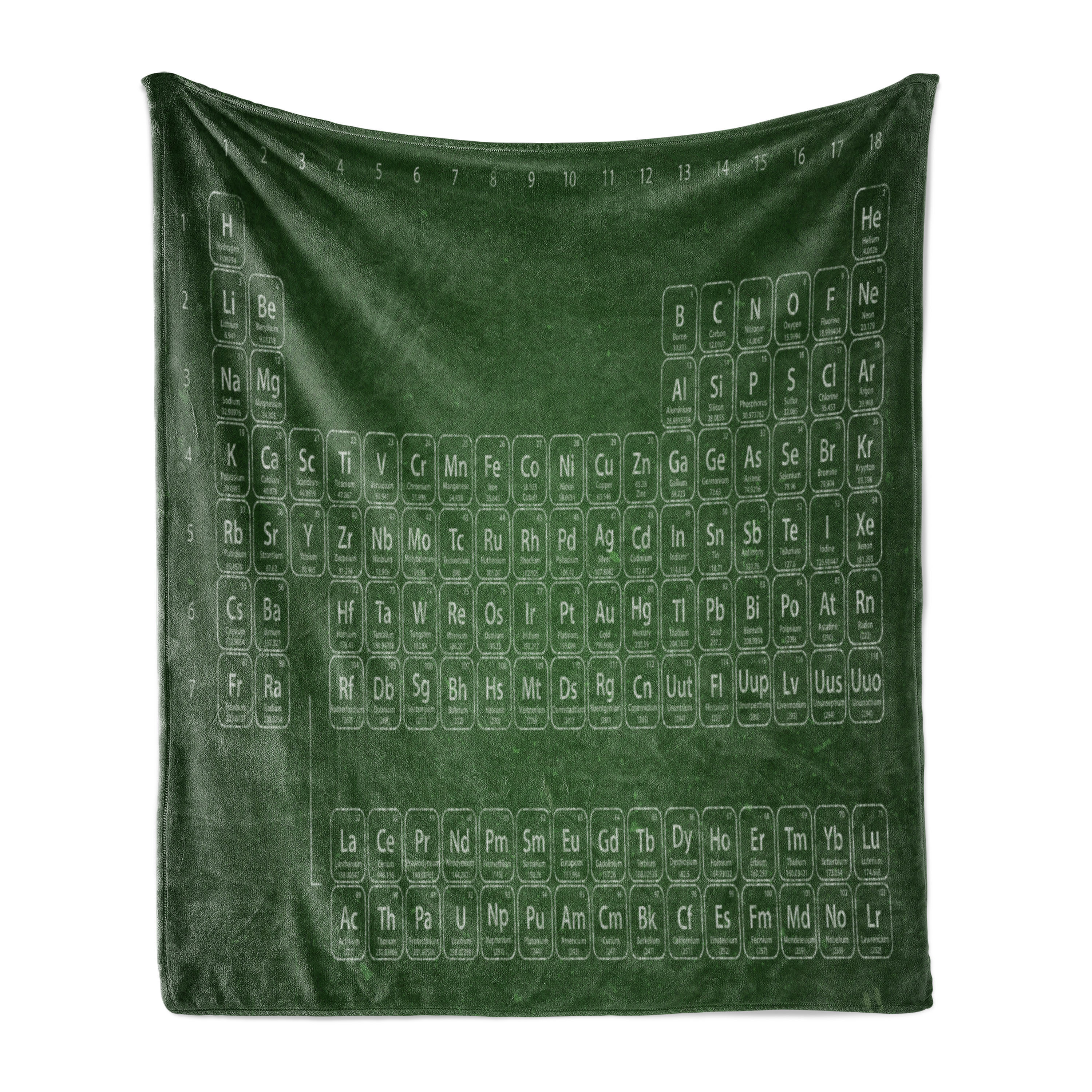 Ambesonne Chemistry Elements Fleece Throw Blanket Periodic Table ...