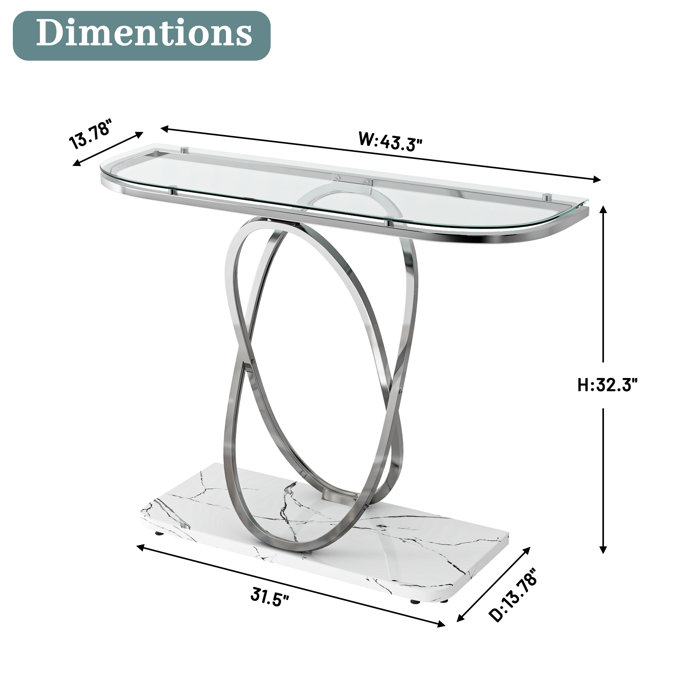 Willa Arlo Interiors Germania 43.3" Console Table & Reviews | Wayfair