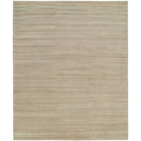 Williston Forge Sigrid Hand Knotted Wool Beige Area Rug | Wayfair