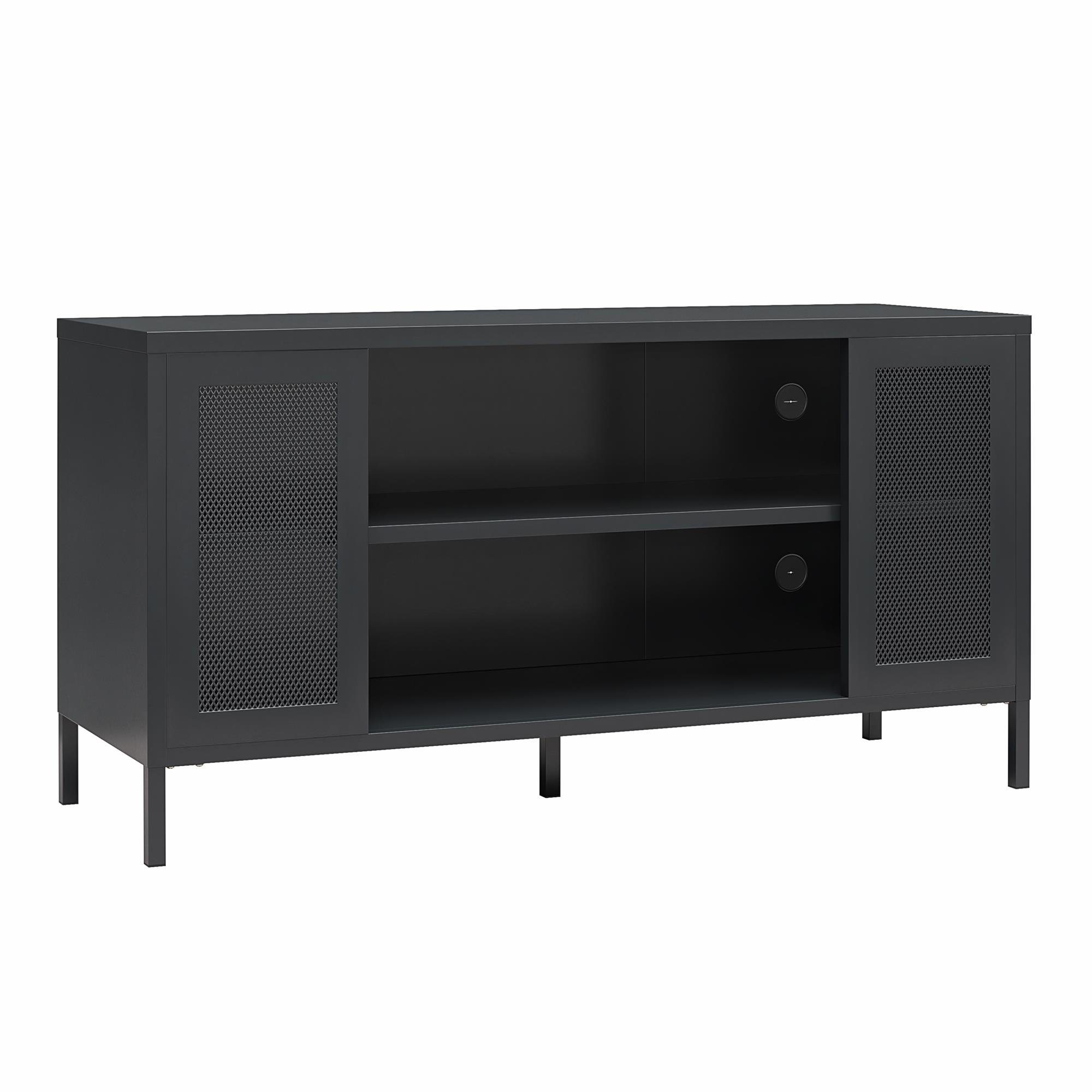Wade Logan Aprel TV Stand for TVs up to 50" with Perforated Metal Mesh ...