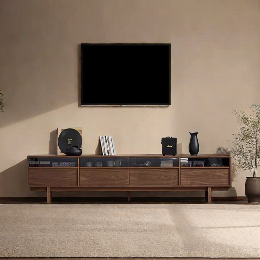 ComfyFurnituress Medieval Style Minimalist Solid Wood TV Cabinet 78.74 ...