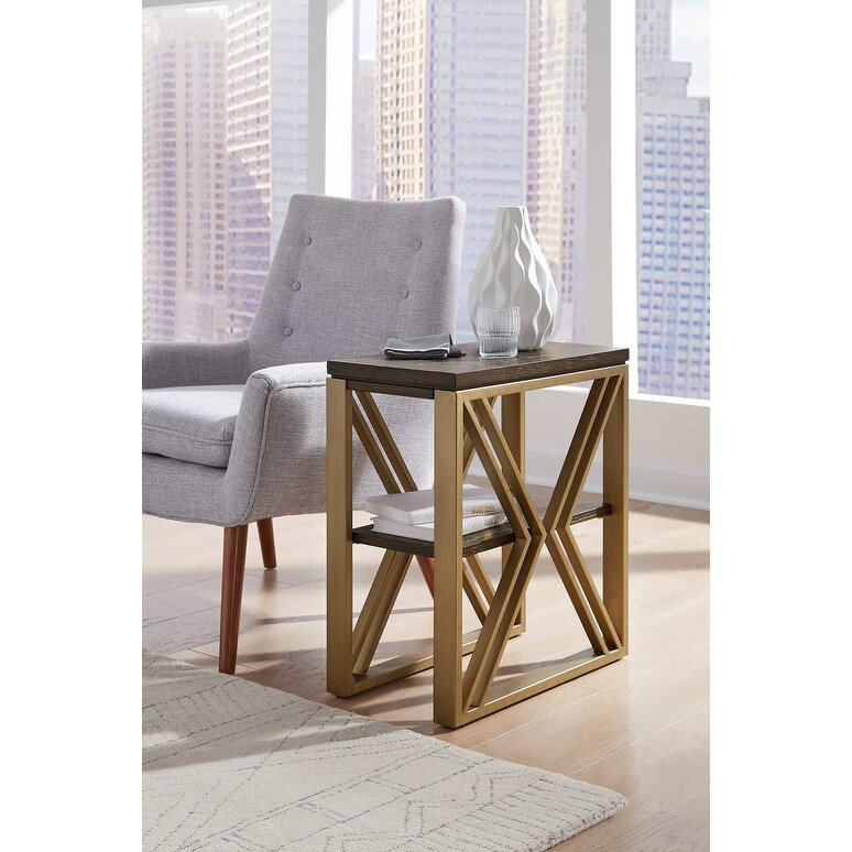 Everly Quinn Adrihana Sled End Table with Storage | Wayfair