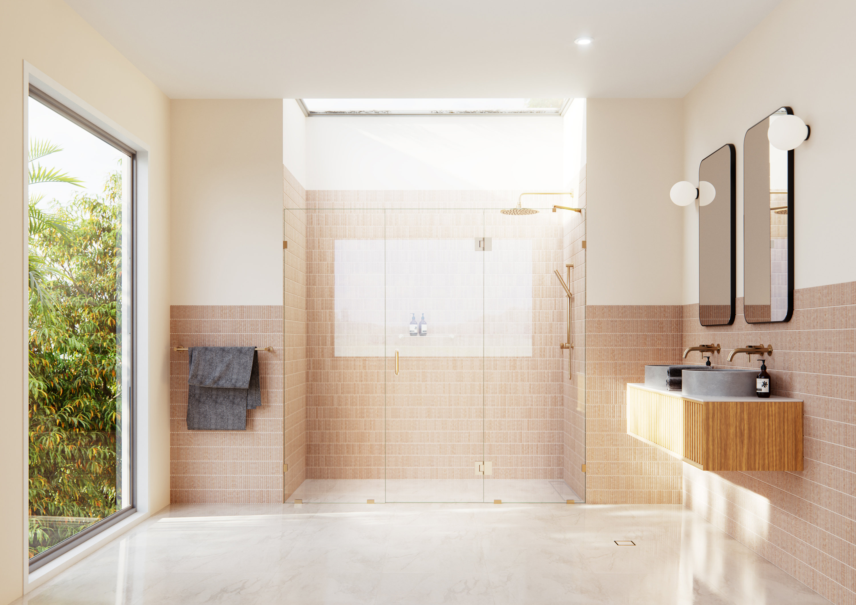 Glass Warehouse Stellar 87 In. X 78 In. Fully Frameless 3 Panel Inline ...