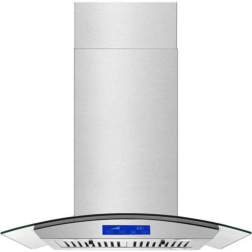 Tieasy 30" Stainless Steel 700 CFM Convertible Island Range Hood with ...