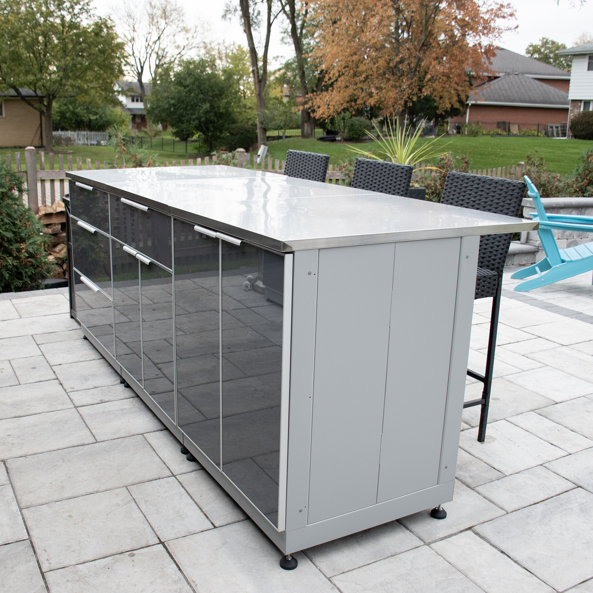 Blue Sky Outdoor Living 60'' 2 Piece Combo Modular Outdoor Kitchen ...