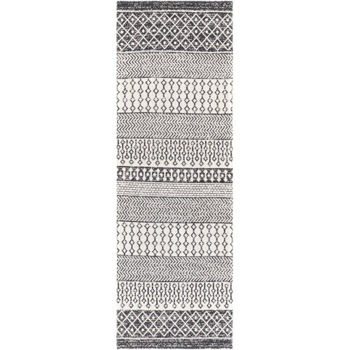 Union Rustic Enloe Cotton Black/Cream Rug & Reviews | Wayfair