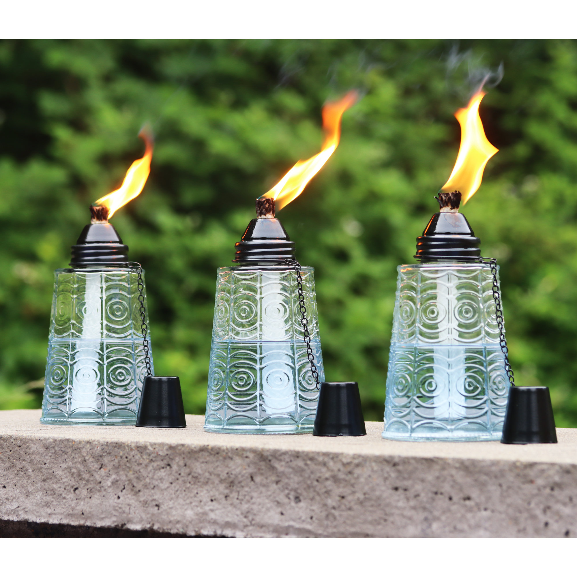Seraphic Citronella Oil Table Top Tiki Torches for Outdoor Patio | Wayfair