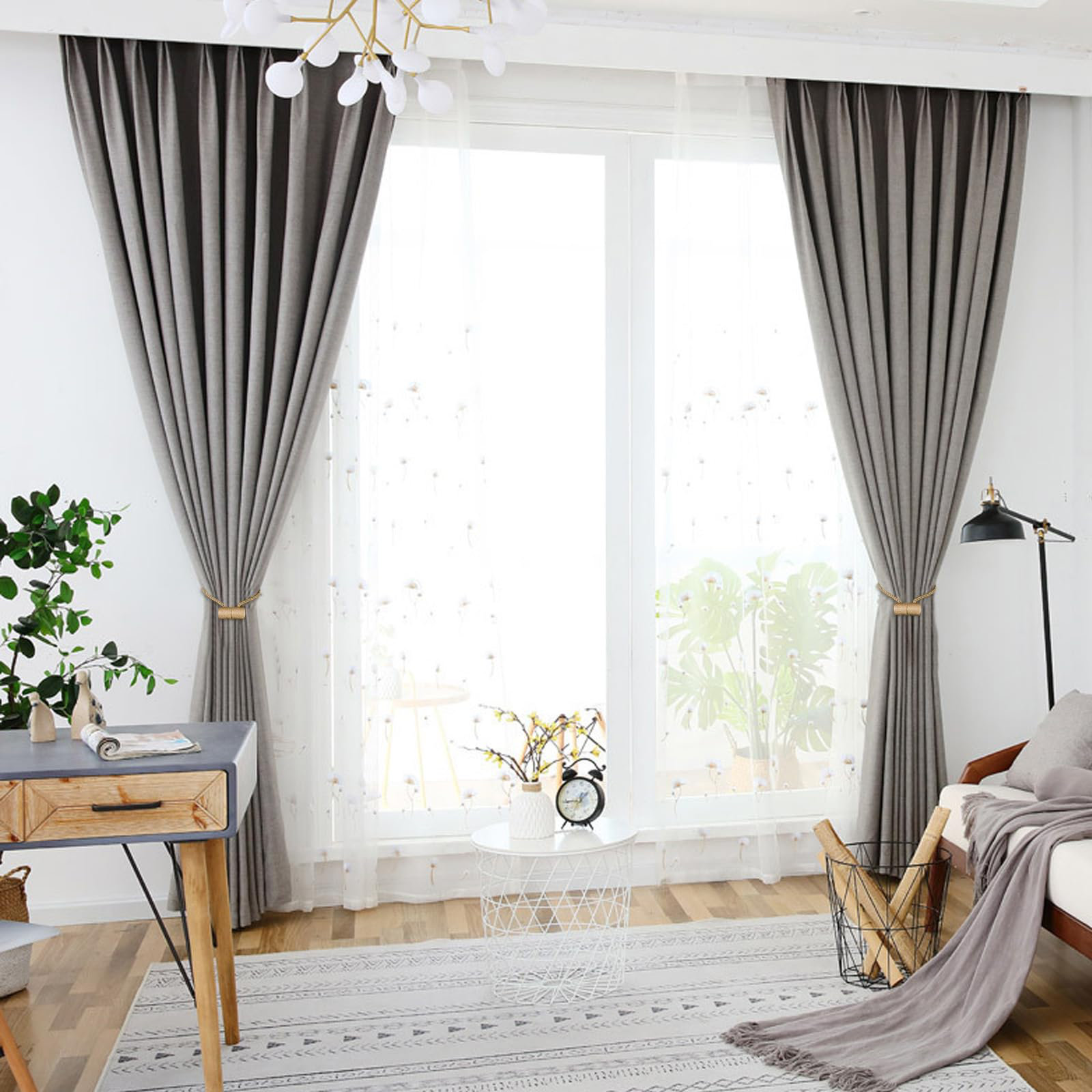 Latitude Run® Paquet de 6 attaches de rideaux magnétiques, embrasses de ...