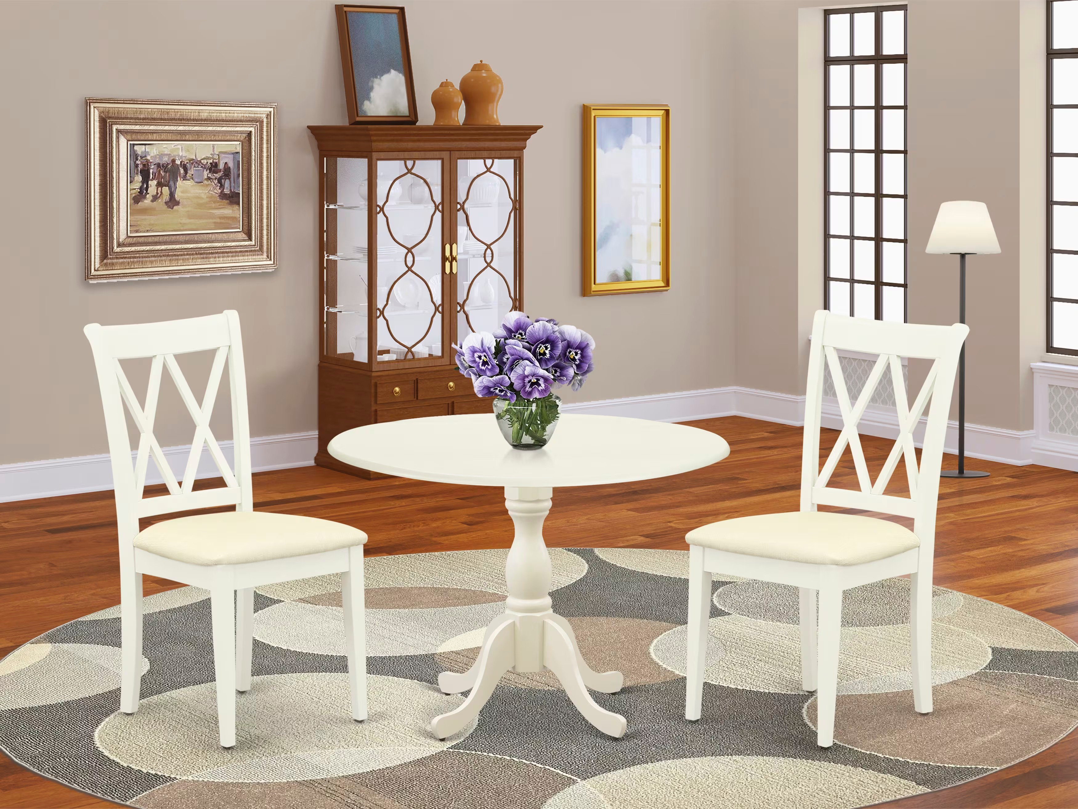 Canora Grey Mahogany Finish Solid Wood Top - Dining Room Set with ...