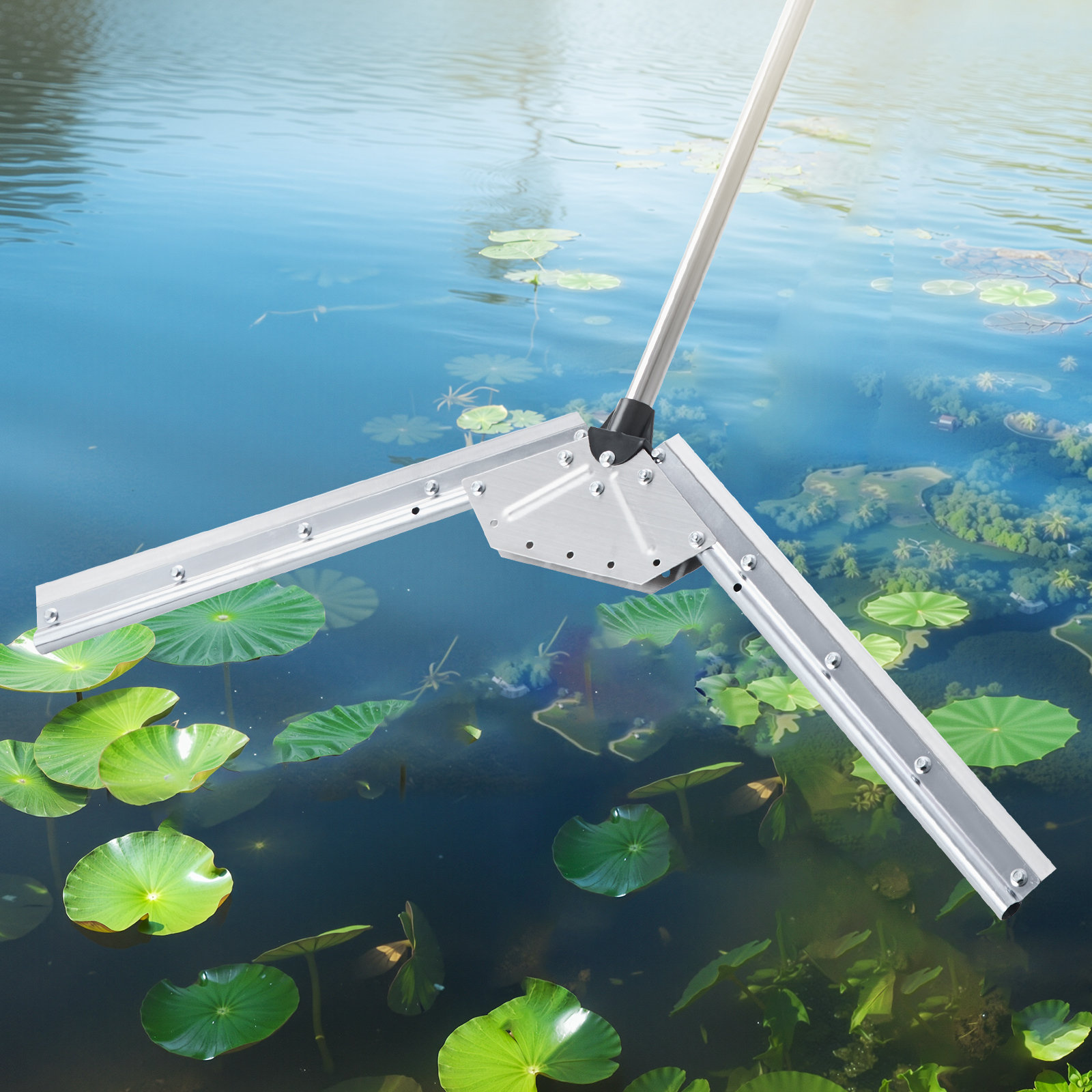 VEVOR Lake Weed Cutter Pond Aquatic Plant Cutting Tool with 37 in Max ...