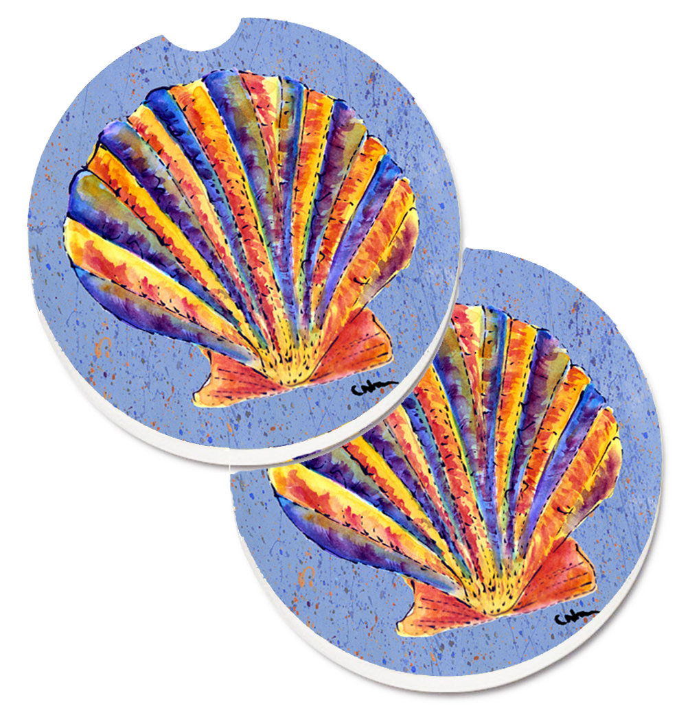 Highland Dunes Scalloped Shell Car Coaster | Wayfair