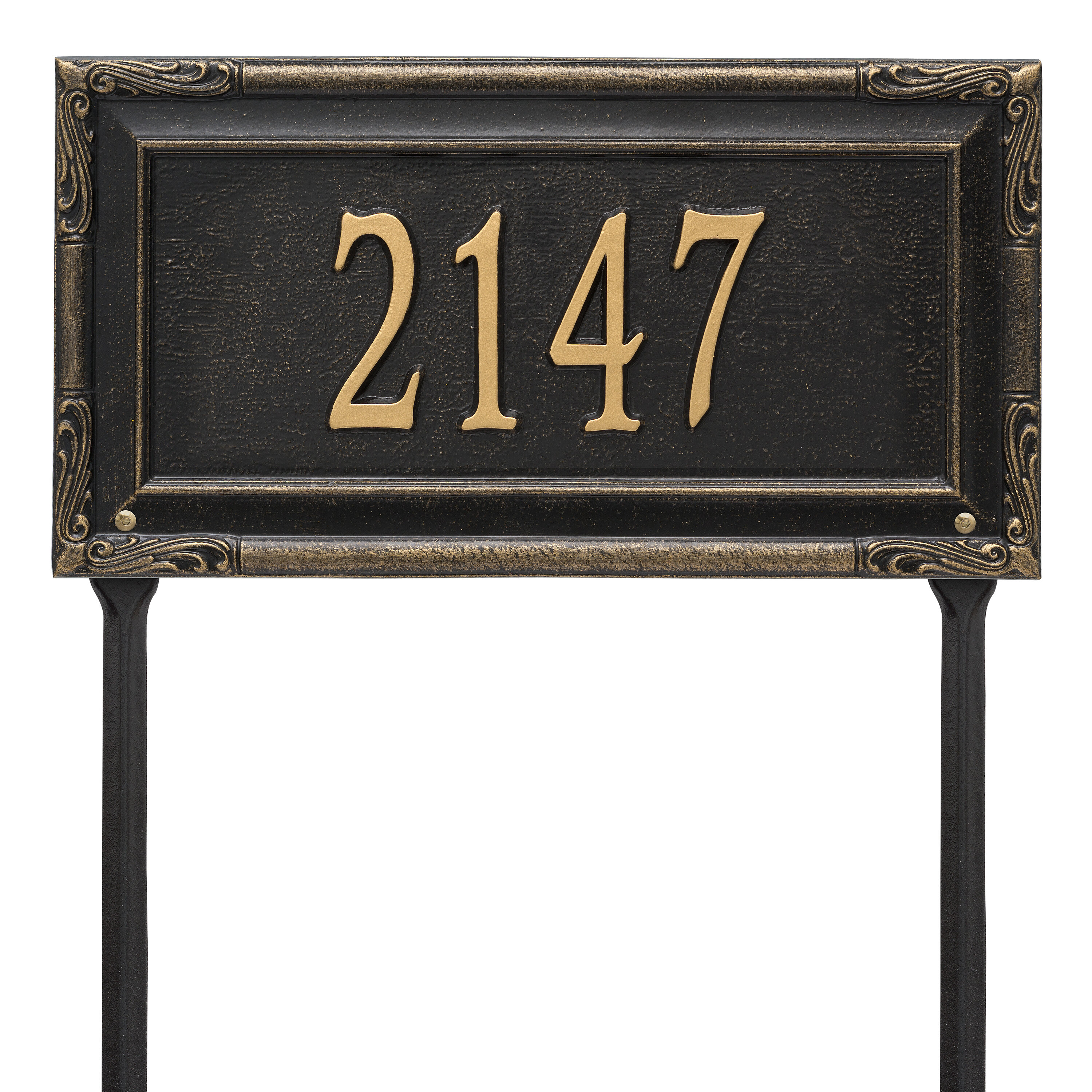 Whitehall Products Gardengate Personalized Grande 1-Line Lawn Address ...