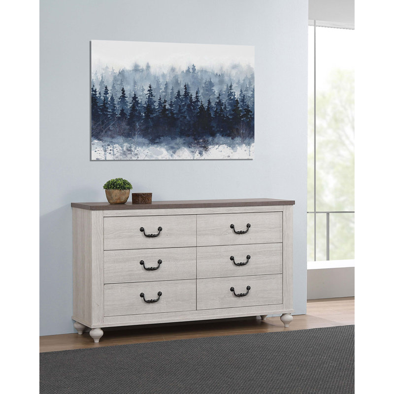 Alcott Hill® Stillwood 6-Drawer Dresser Vintage Linen | Wayfair