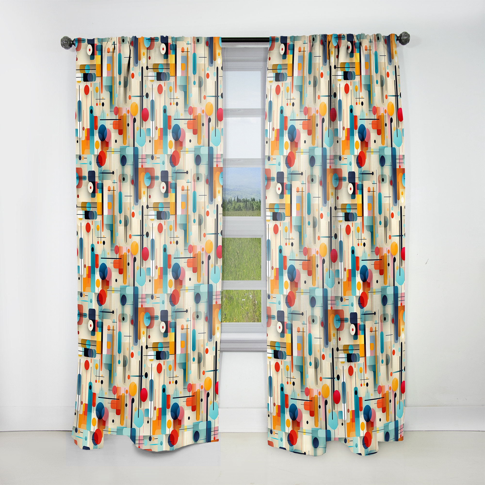 Design Art Urban Mosaic II - Modern Curtain - Velvet Room Darkening - 1 ...