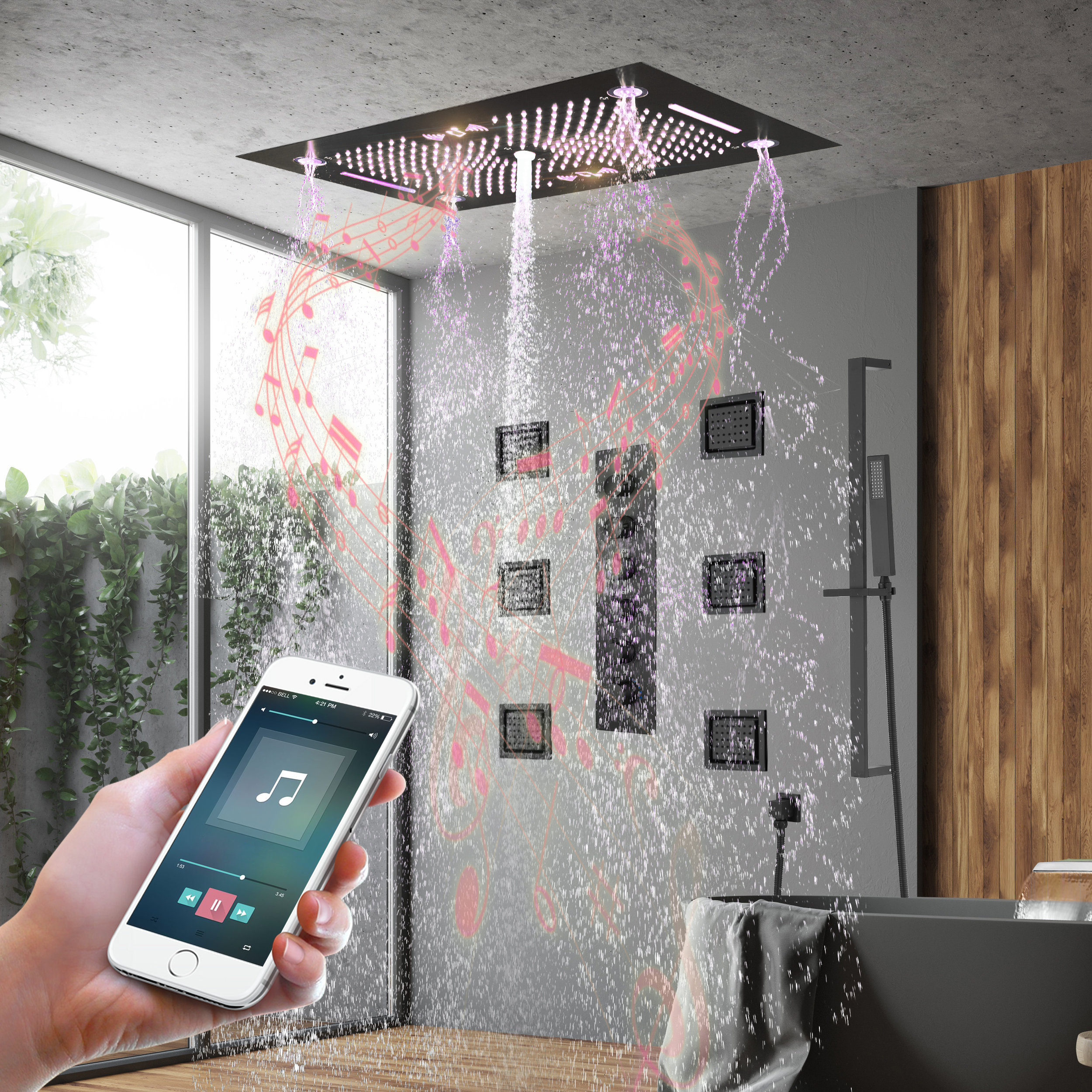 Smart Living&Technology Thermostatic Ceiling Mounted with Rough-in ...