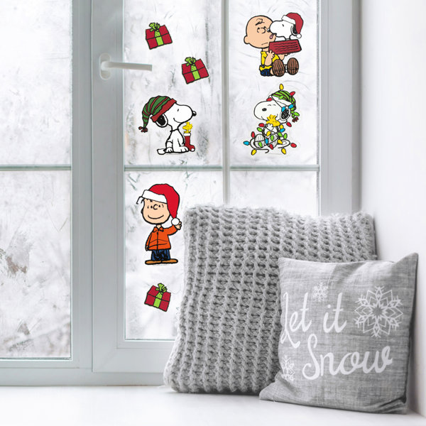 Northlight Peanuts Snoopy and Charlie Brown Jelz Christmas Window ...