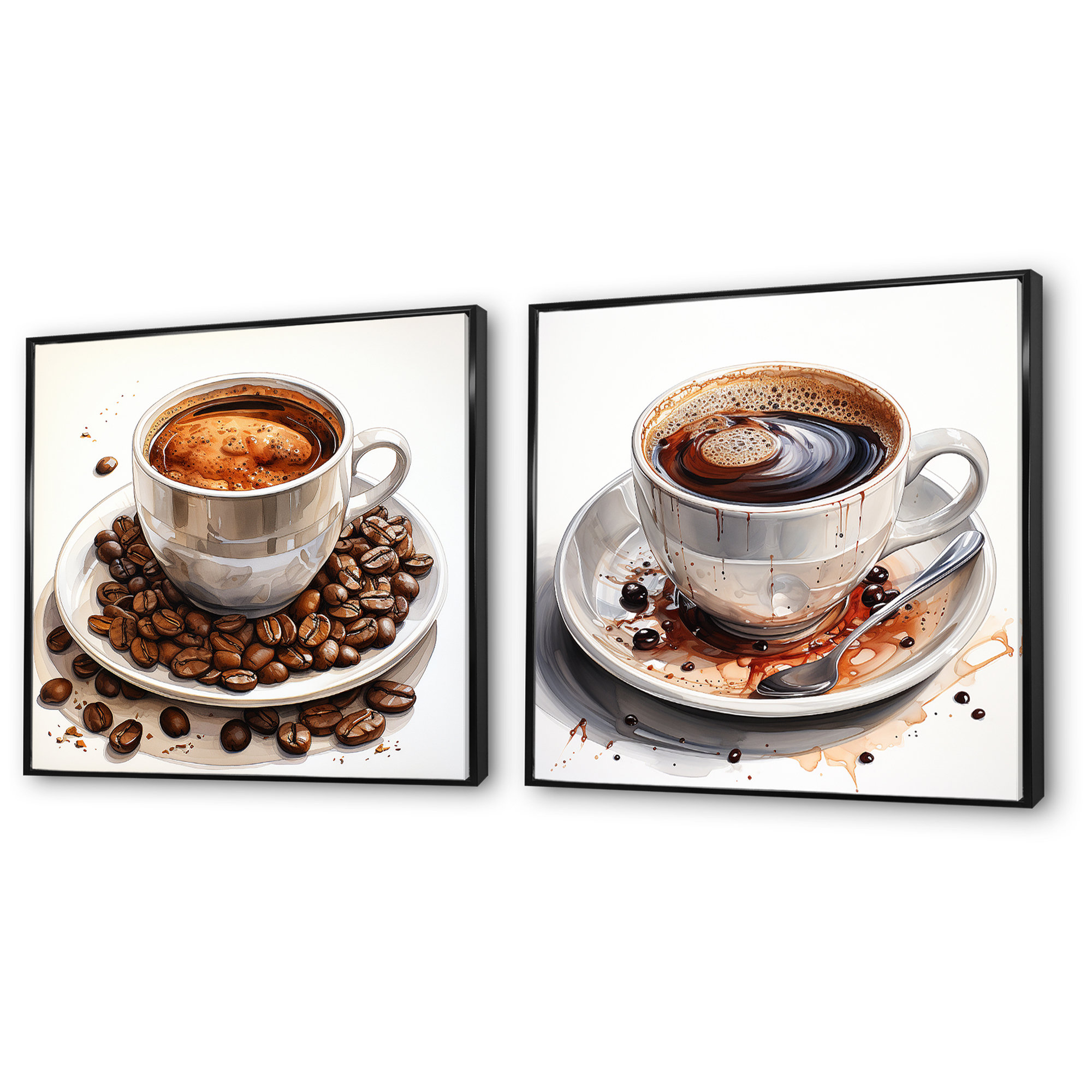 Winston Porter Brown Coffee Cup Temptation I - Coffee Wall Art Prints ...