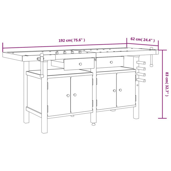 WFX Utility™ Wood Top Workbench | Wayfair