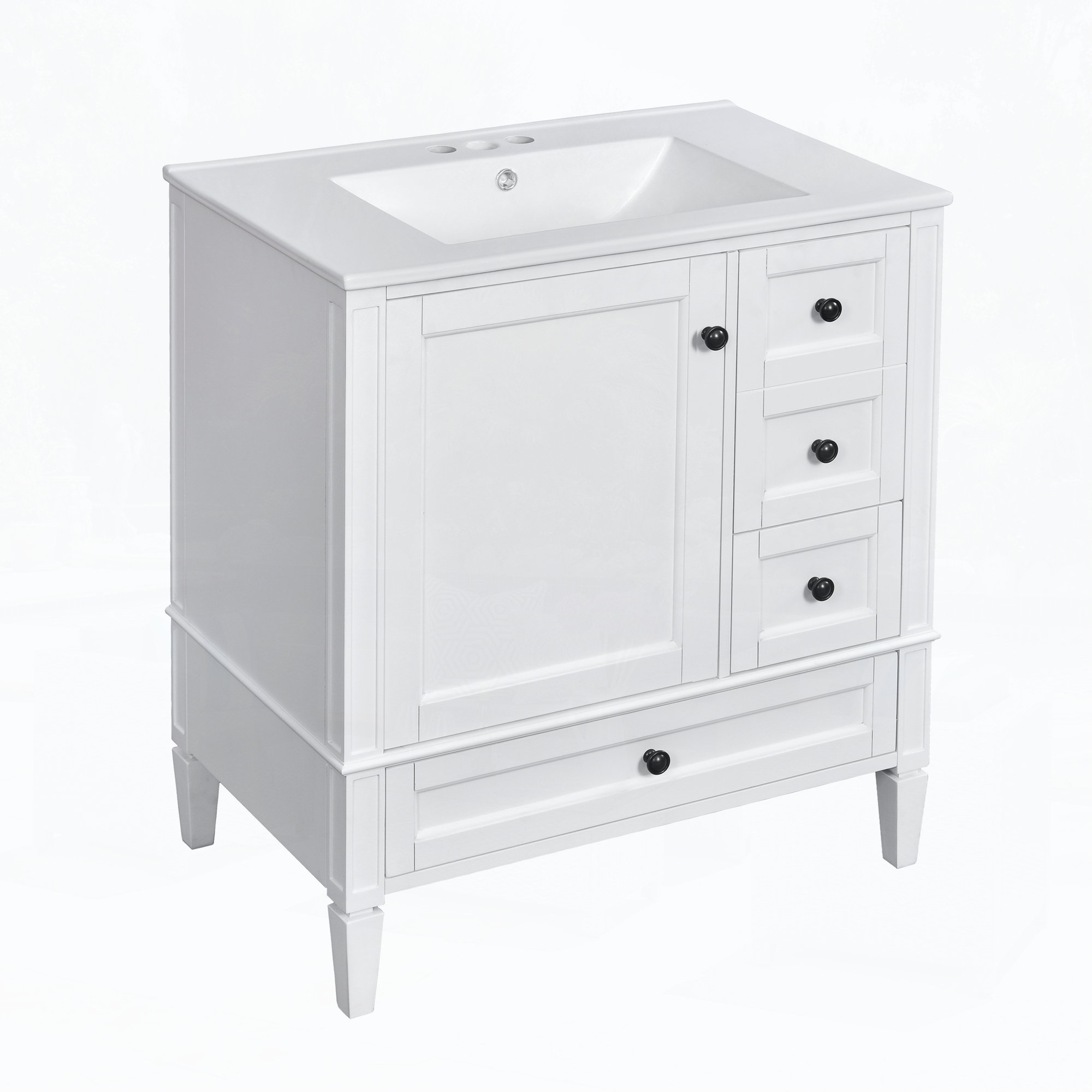 Ebern Designs 30" Bathroom Vanity with Ceramic Sink - Wayfair Canada