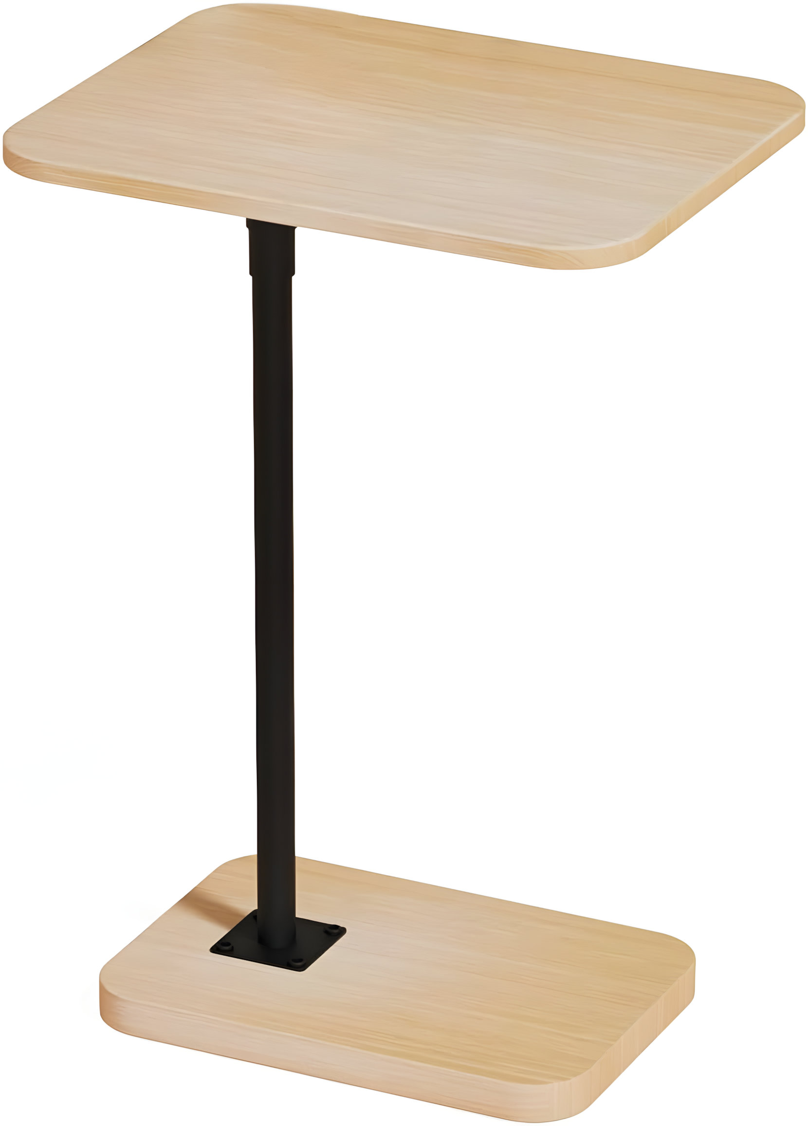 Latitude Run® Adjustable Height Swivel Side Table With Wood Top - 360 ...