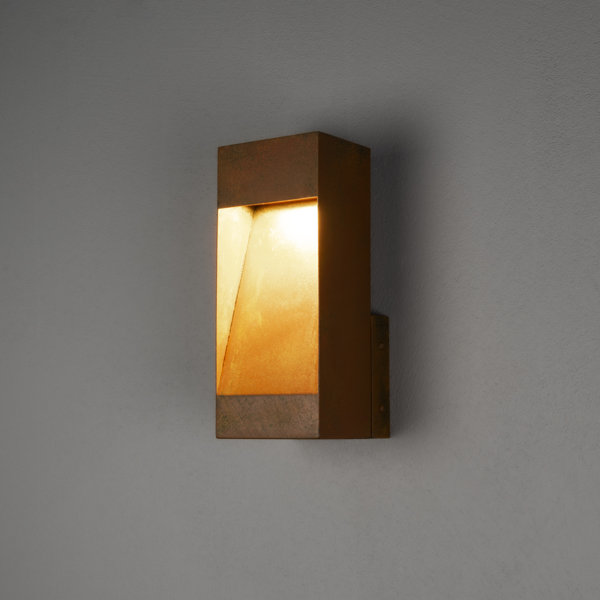 Metro Lane Konstsmide Rho Wall Light 10W LED Rust - Stylish Outdoor ...
