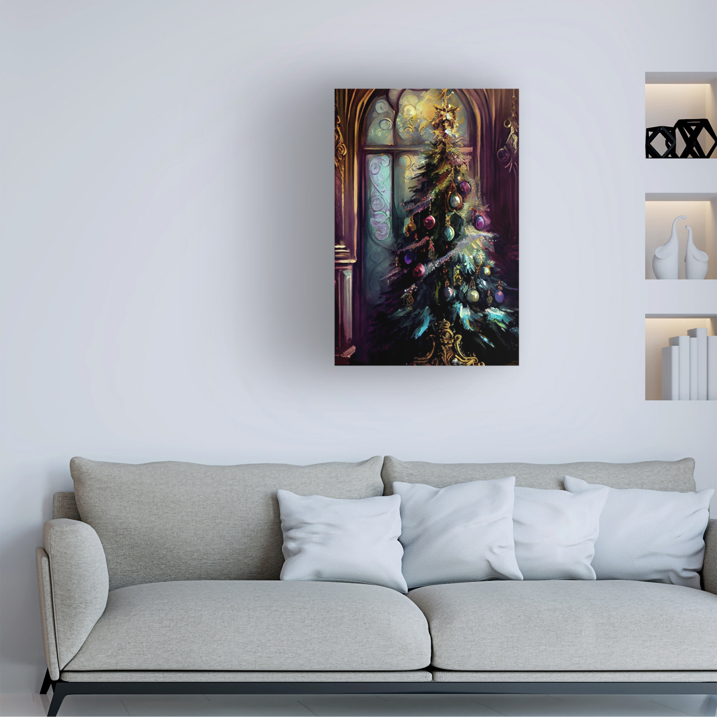 Ebern Designs Bolog Sasha Sumptuous Christmas X Canvas Art | Wayfair