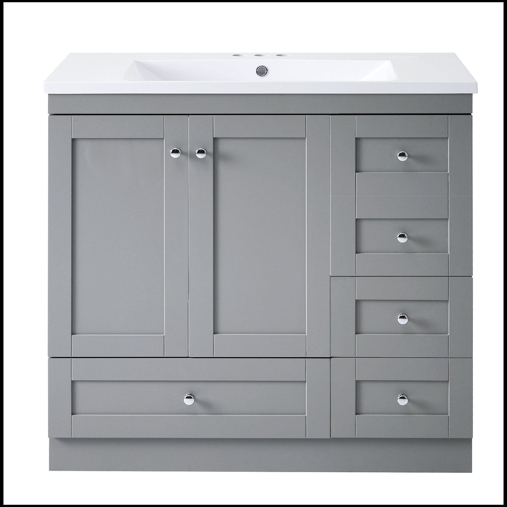 Winston Porter Samip 17 90 Single Bathroom Vanity With Resin Top